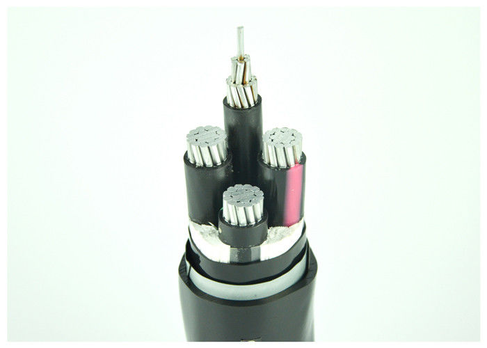 Low Voltage Aluminum Armoured Electrical Cable 3+1 Core Al/PVC/PVC ...