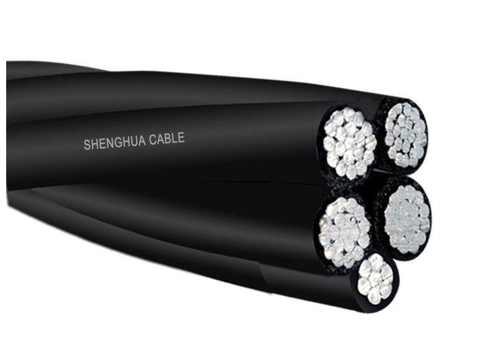 1 KV PE Insulated Aerial Bunch Cable 5 Cores With Neutral Conductor IEC ...