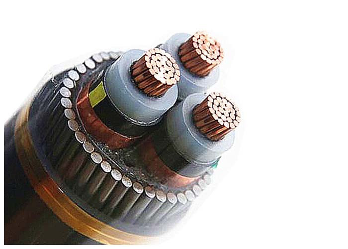 18 / 30KV 3 Core Armoured Electrical Cable / Power Cable Annealed ...
