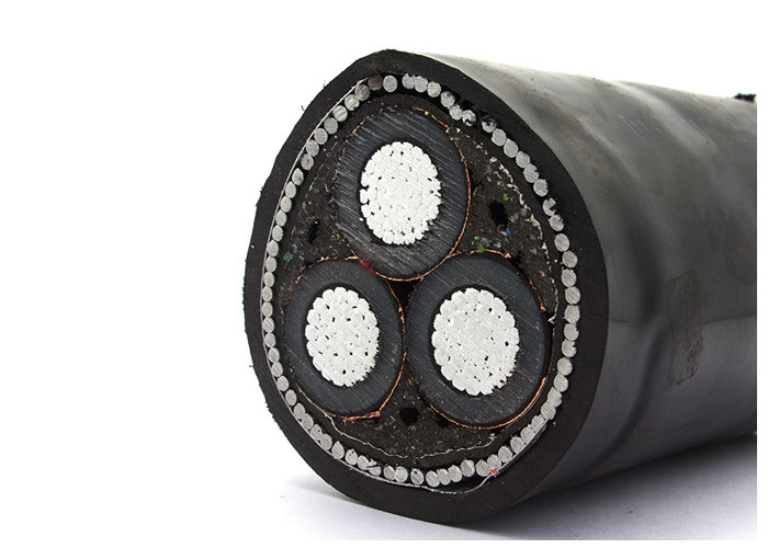 Steel Wire Medium Voltage Armoured Electrical Cable CU/XLPE/CTS/STA/PVC 6.35/11KV