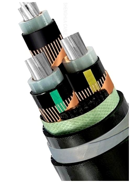 High Voltage Armoured Electrical Cable Three-Core XLPE Insulation ...
