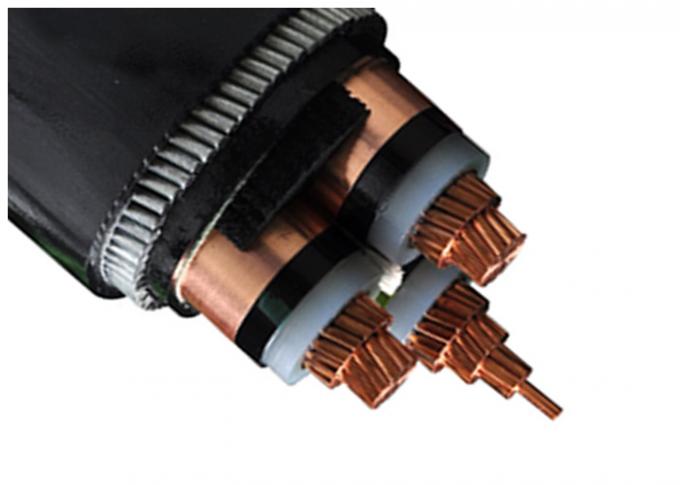 High Voltage 3 X 240 mm2 CU SWA Electrical Armoured Electrical Cable ...